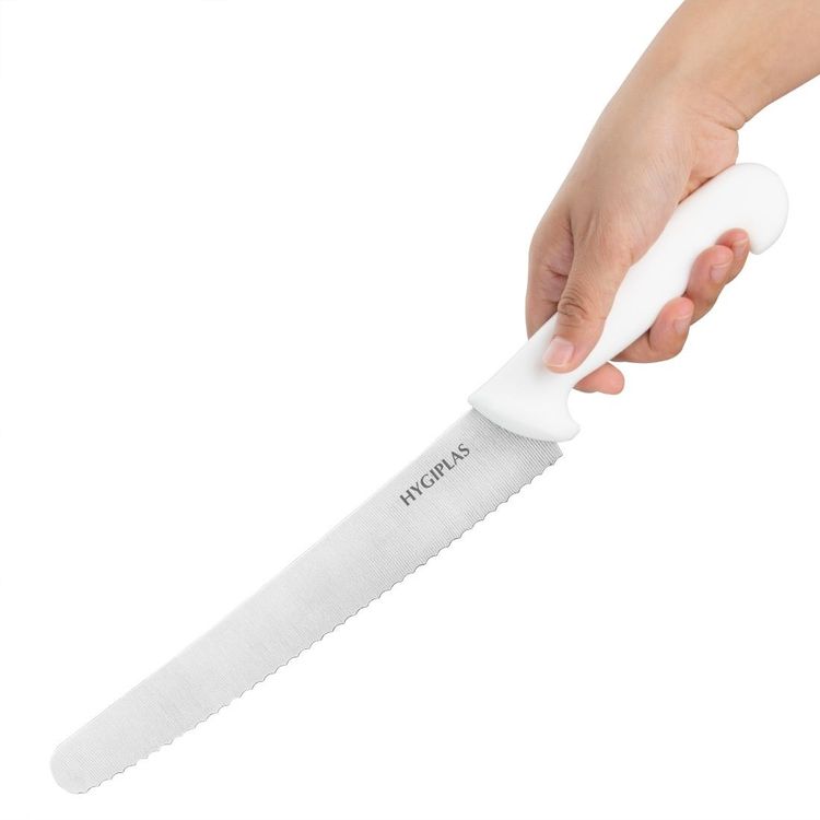 Hygiplas Serrated Pastry Knife White 25.4cm only £10.99