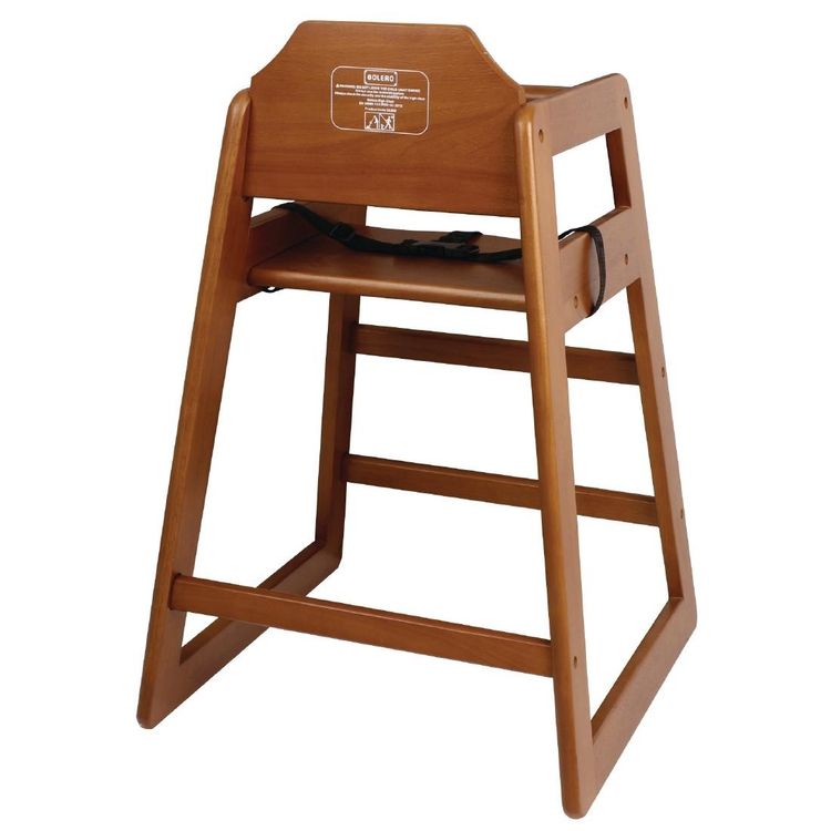 Bolero Wooden Highchair Dark Wood Finish only £49.99