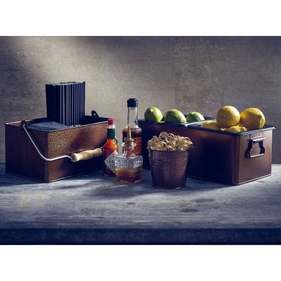 Rectangular Table Caddy 24.5 x 15.5 x 12.5cm Antique Copper only £13.16